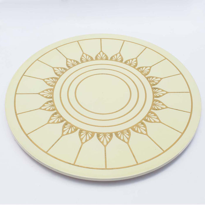 Order Online Dining Table Lazy Susan | Wooden with Engraved Mandala